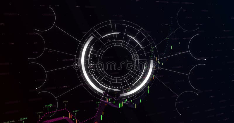 Animation of Scope Scanning Over Diagrams and Data Processing Stock Video - Video of tech ...