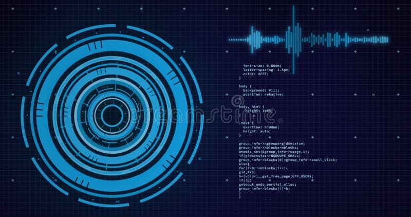 Animation Of Scope Scanning Over Digital People And Binary Coding Stock 4962
