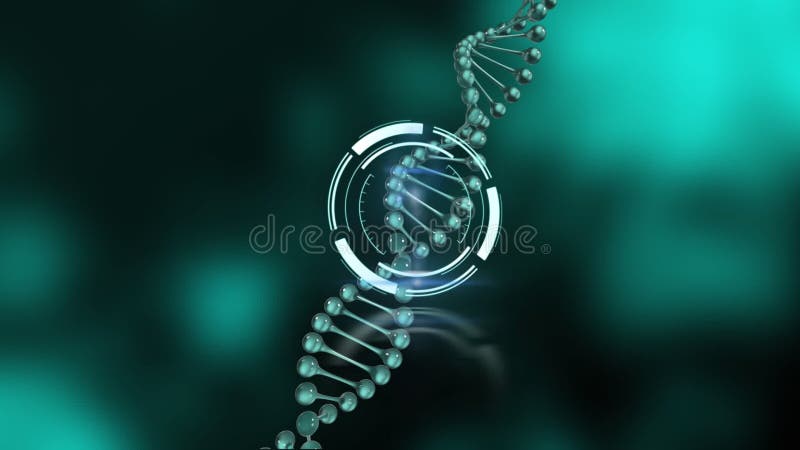 Animation of Scope Scanning Over Dna Strand on Gray and Black ...