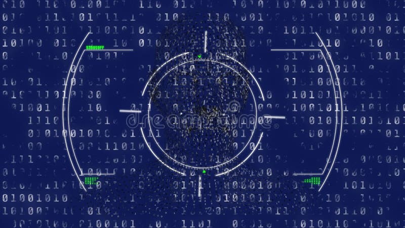 Animation Of Scope Scanning Over Human And Binary Coding Stock Footage Video Of Video Data