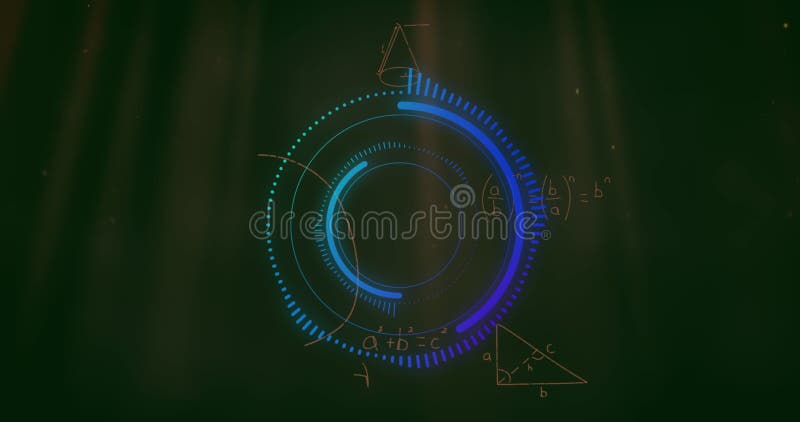 Animation of Scope Scanning Over Mathematical Equations on Black Background Stock Video - Video ...