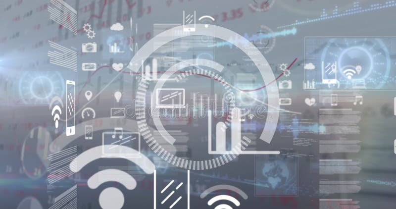 Animation of Scope Scanning, Statistics Recording and Data Processing Stock Footage - Video of ...