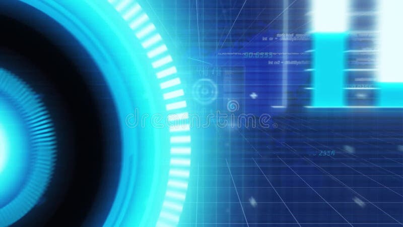 Animation of Scope, Statistics and Data Processing Over World Map Stock Video - Video of loop ...