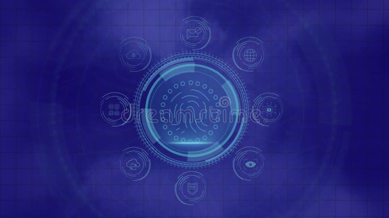 Animation of Scopes Scanning with Biometric Lines and Data Processing ...