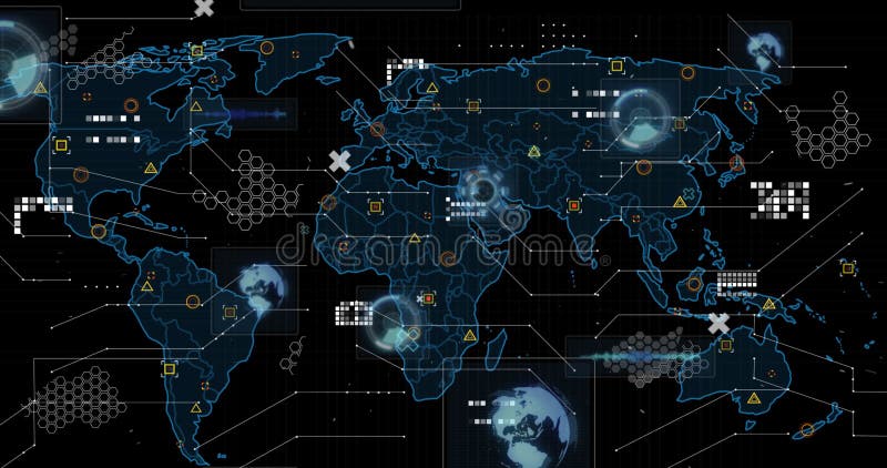 Animation of Scopes Scanning, Data Processing and Markers Over World ...