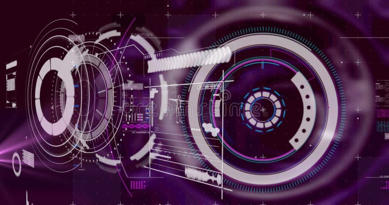Animation of Scopes Scanning and Data Processing Over Cables of Computer Server Stock Footage ...