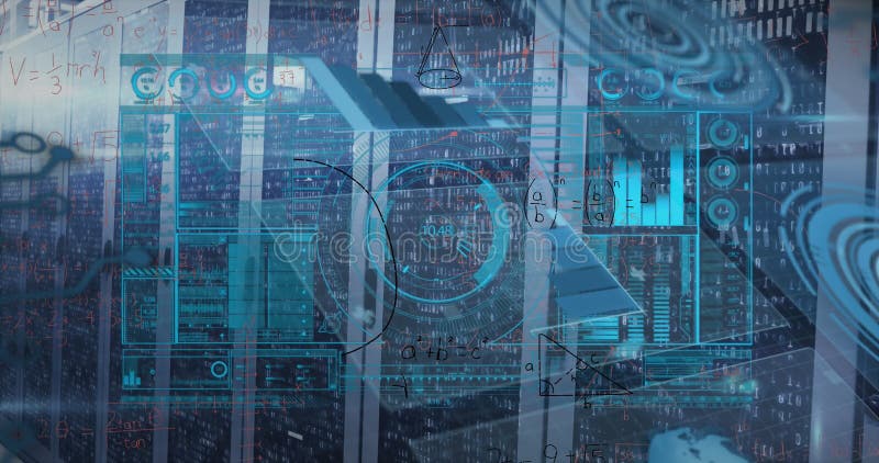 Animation of Scopes Scanning and Data Processing Over Computer Servers Stock Video - Video of ...