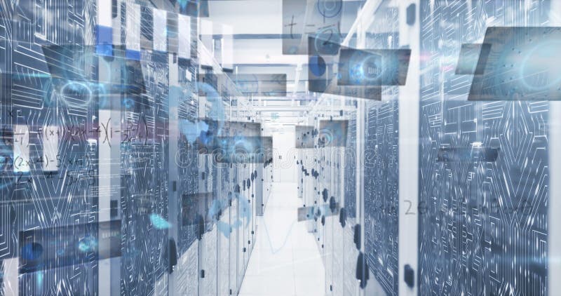 Animation of Scopes Scanning and Data Processing Over Computer Servers Stock Video - Video of ...