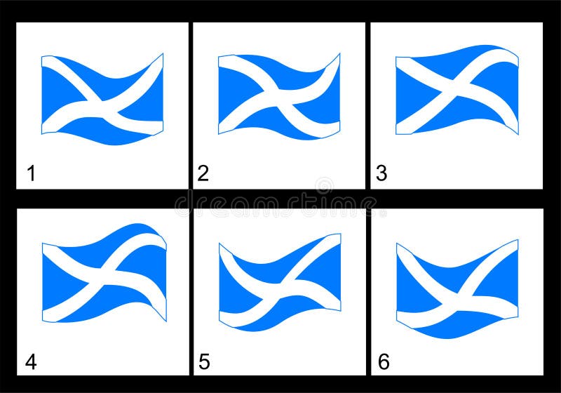 Animation Scottish flag stock illustration. Illustration of ...
