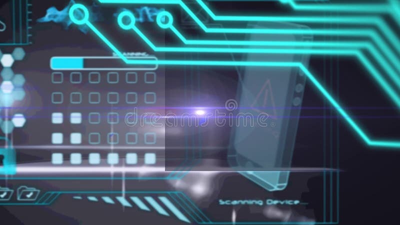 Animation of Security Warning Over Processor Core Stock Video - Video ...