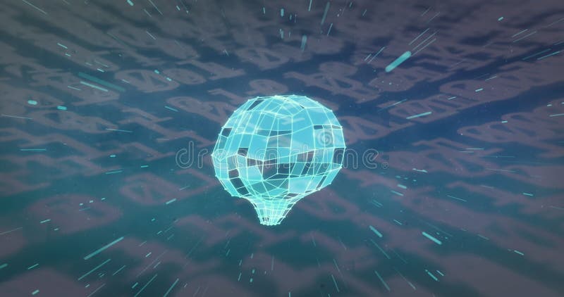 Animation of Shapes and Digital Brain Over Binary Coding Stock Video - Video of graphic, brain ...