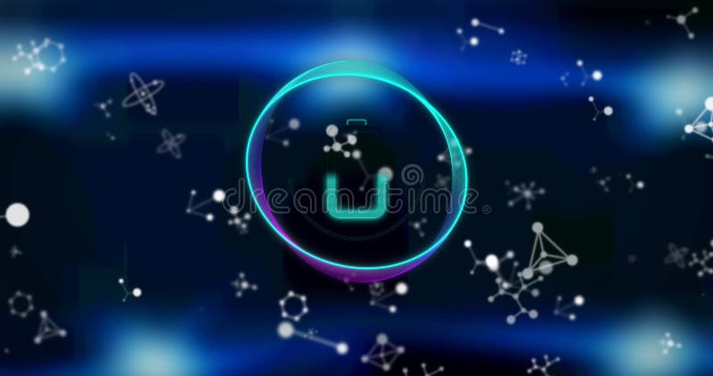 Animation of Shapes Over Circle and Number Zero Stock Footage - Video ...
