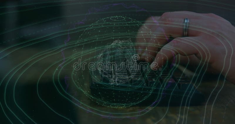 Animation of Shapes Over Hands Using Computer Stock Footage - Video of element, video: 256802624