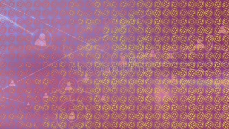Animation of Shapes Over Network of Connections with Icons on Purple ...