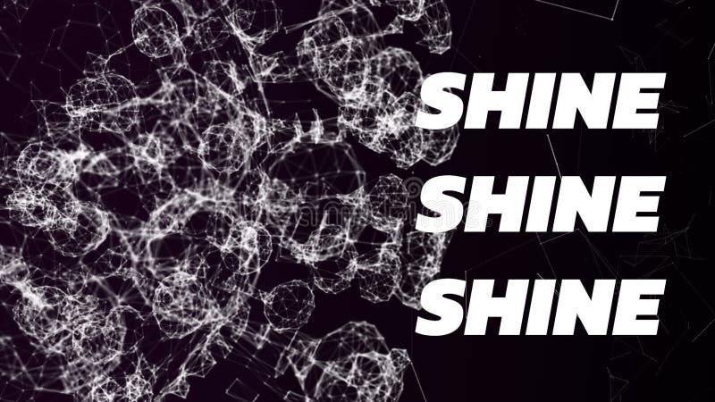 Animation of Shine Text in White Letters Over 3d Structure on Black ...
