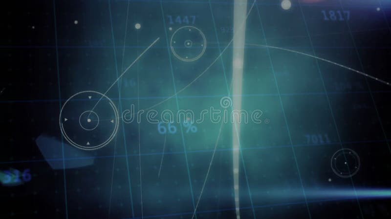 Animation Showing Abstract Digital Interface with Percentages and ...