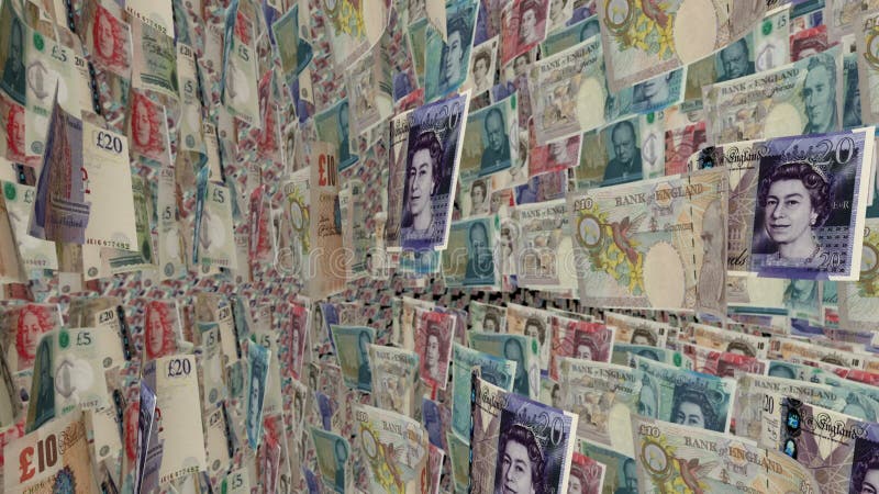 Animation Showing a Carousel with British Pound Banknotes Stock Footage ...