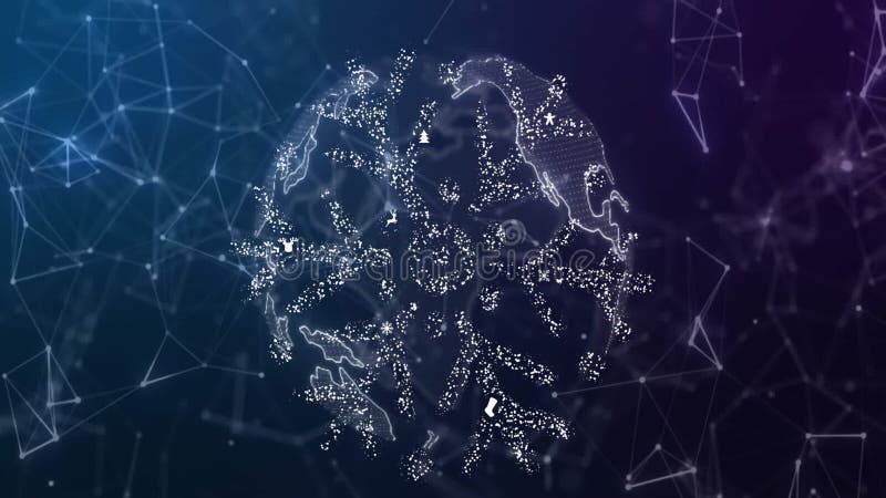 Animation Showing Digital Brain with Neural Network and Data ...