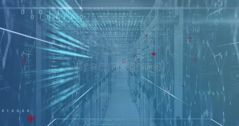 The Animation Shows Binary Coding and Data Processing Moving Over a Transparent Background Stock ...