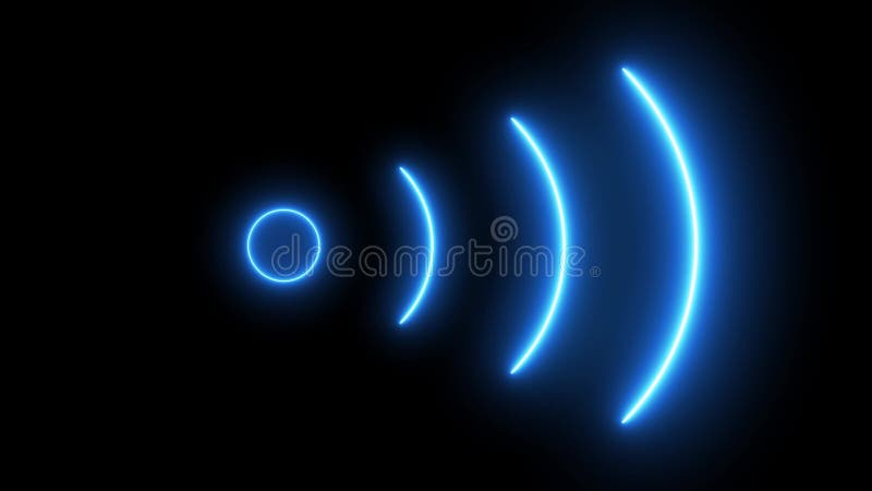 Animation of Signal Wave Transmitter Wifi Connection 5g Remote ...
