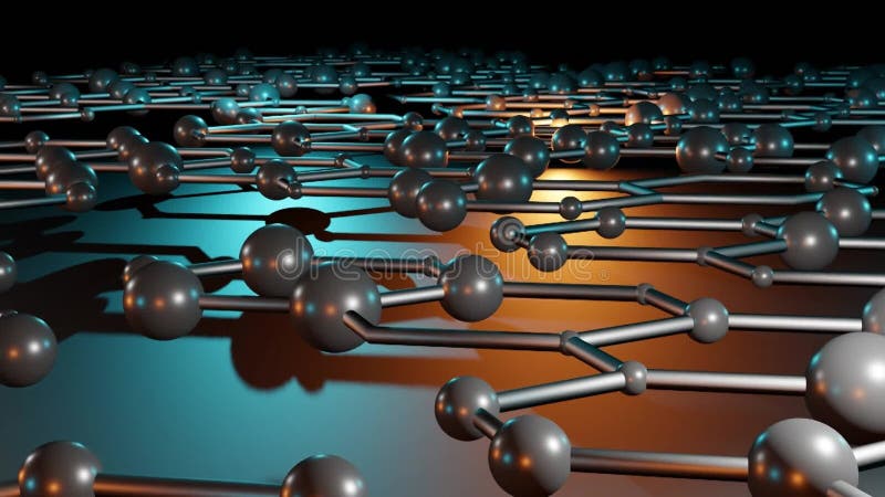 Animation Slow Moving of Molecules or Network from Glass and Crystal ...