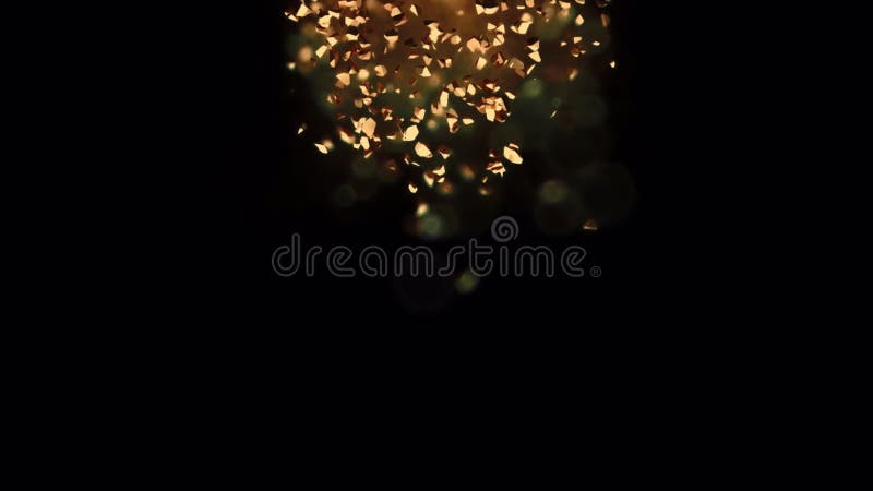 Slowly Falling Fragments of Stone on a Black Background Stock Video ...