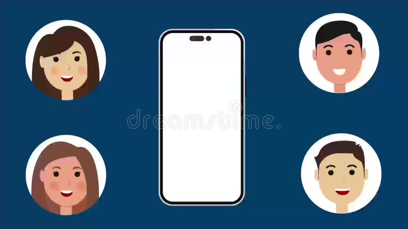 4G Animation with Two Phones and Explosive Orange and Blue Color Burst ...