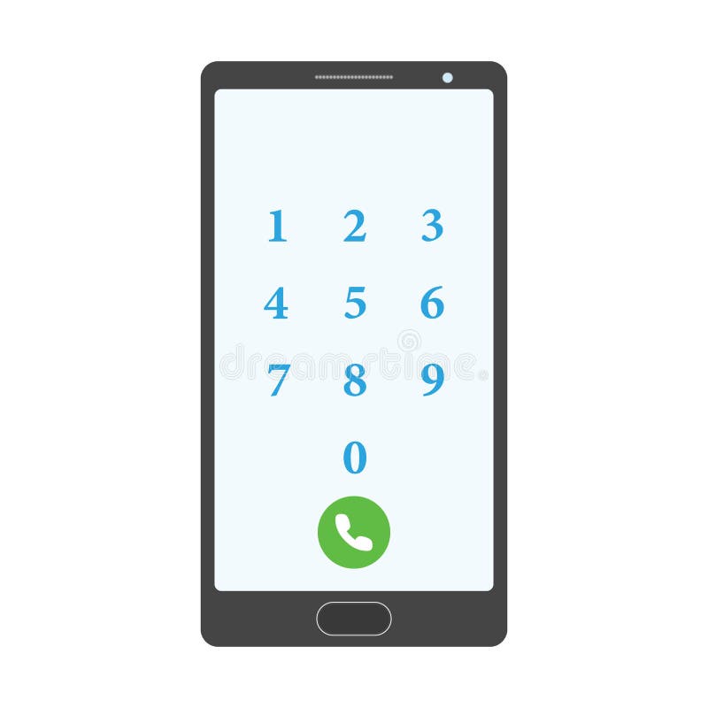 Animated Smartphone Call Dial Icon Web Clipart Vector Illustration ...