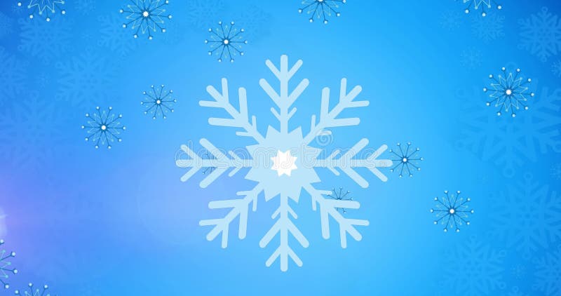 Animation of Snowflake Over Snow Falling Stock Video - Video of merry ...