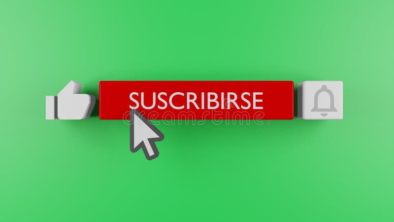 Animation of Social Network. Subscribe Button and Bell Notification on ...