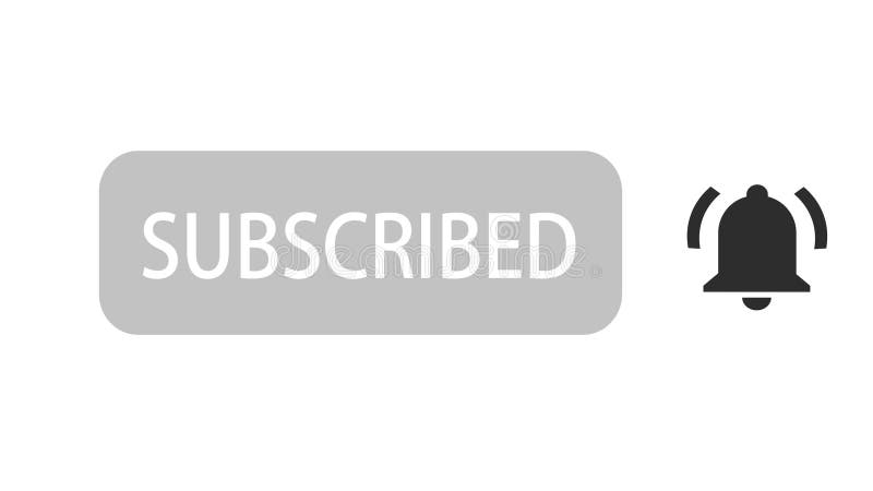 Subscribe Button and Bell Notification on White Background. Stock Video ...