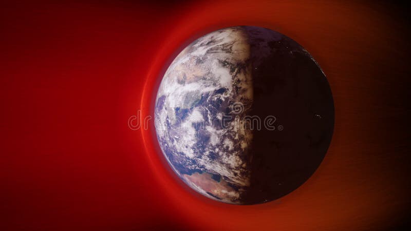 Animation of Solar Wind Colliding with Earth`s Magnetic Field Stock ...