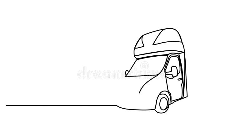 Animation of a Solid Drawing of a Car with One Line. Stock Footage ...