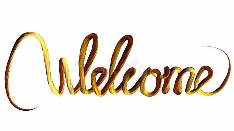 Welcome Word Text in Red Colour Flocking Effect Stock Video - Video of ...