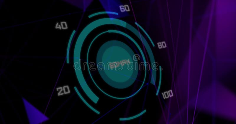 Animation of Speedometer Over Dark Background Stock Video - Video of ...