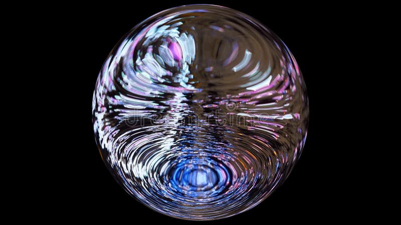 Animation of Spherical Drop of Water with Moving Color Patterns in ...