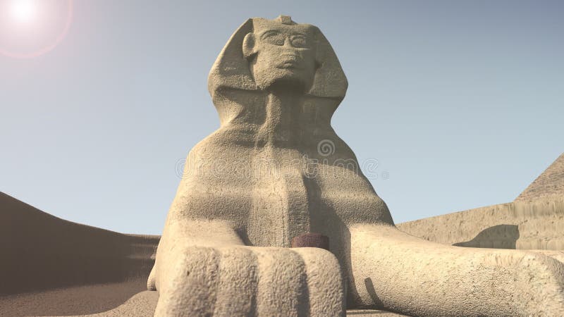 Animated Sphinx at the Giza Platform, Egypt 4K Stock Video - Video of ...