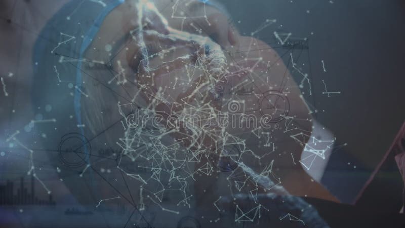 Animation of Spinning Dna String and Network of Connections Over Women ...