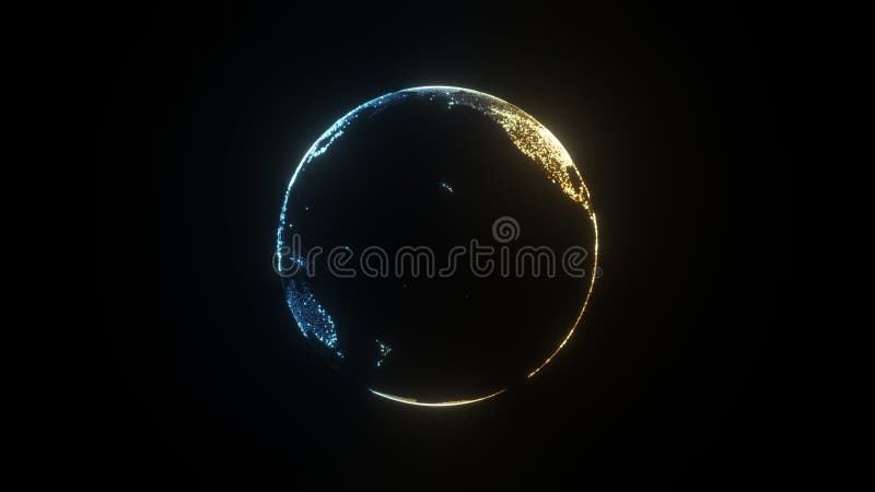 Animation of Spinning Globe of the Earth Planet from Glowing Blue ... Animation of Spinning Globe of the Earth Planet from Glowing Blue ...