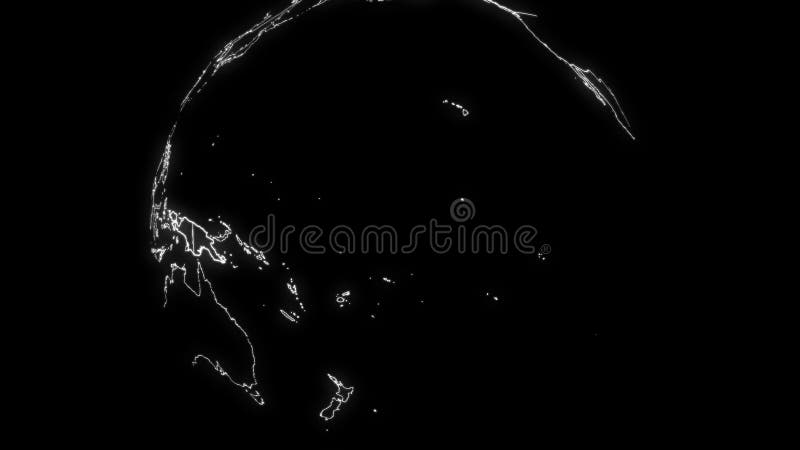 Animation of Spinning Planet Earth on Black Background. 4k, Loopable ...