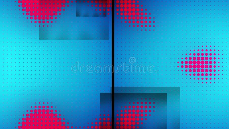 Animation of Split Screen with Grey Squares and Blue Pixels Changing ...