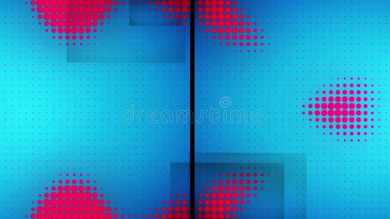 Animation of Split Screen with Grey Squares and Blue Pixels Changing ...