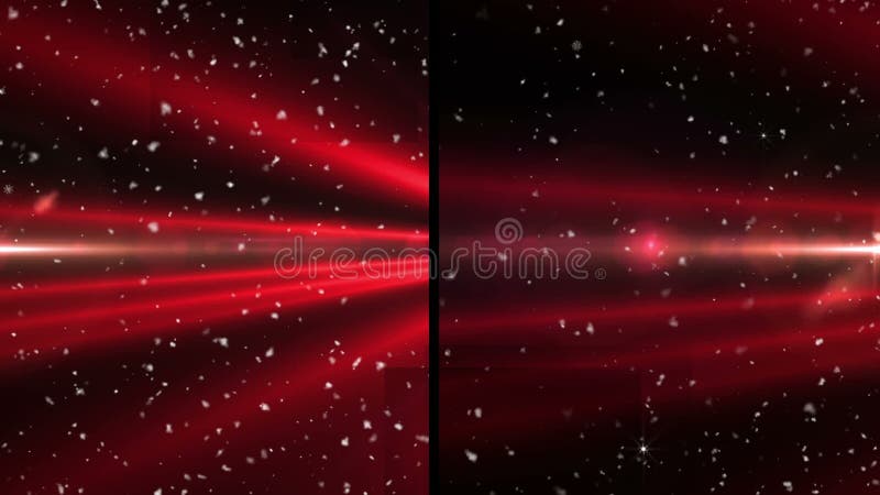 Animation of Split Screen Showing Red Spotlight and Light Beams, with ...