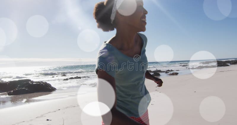 Animation of Spots Over African American Couple at Beach Stock Video ... Animation of Spots Over African American Couple at Beach Stock Video ...