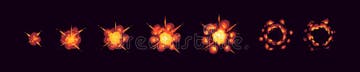 Animation Sprite Sheet of Bomb Explosion Sequence Stock Vector ...