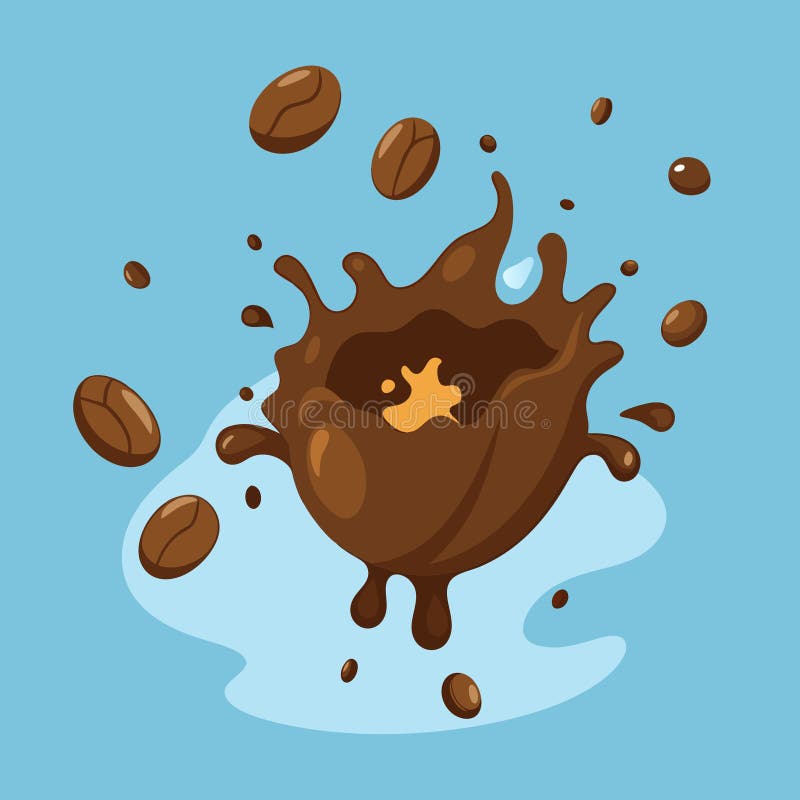 Animation Sprite Sheet with Splashes of Coffee, Hot Chocolate or Cocoa ...
