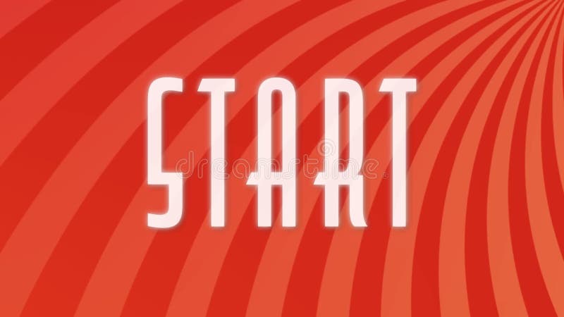 Animation of Start Text Banner Against Radial Rays in Seamless Pattern ...