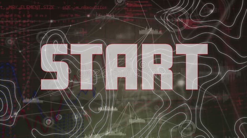 Animation of Start Text Banner Over Topography, Data Processing and ...