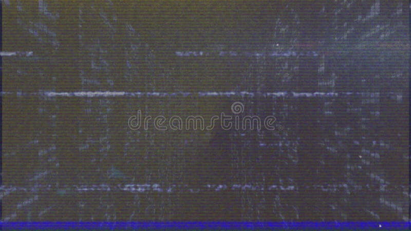 Animation of Static Interference Pattern with Horizontal Lines on Screen in School Stock Footage ...