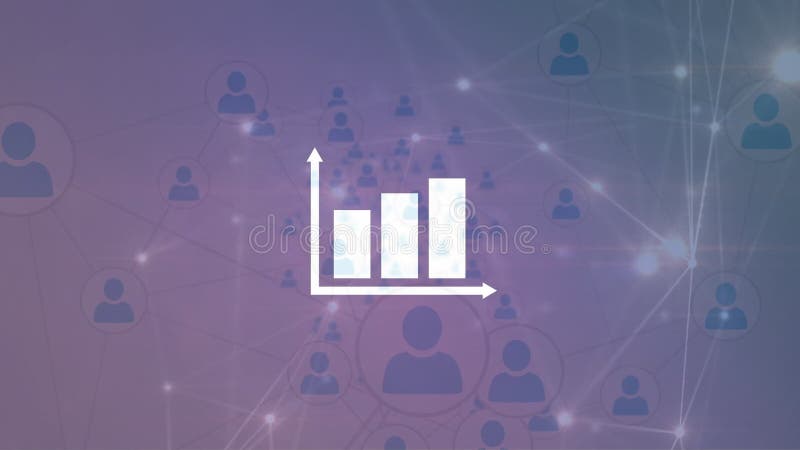 Animation of Statistic Graph Over Network of Connections with Light ...